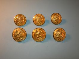SET OF 6 DRESS BLUES UNIFORM 1in. BUTTONS | Armynavysales | Army Navy Sales