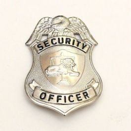 Security Officer Pin Badge Silver 3in. | Army Navy Sales
